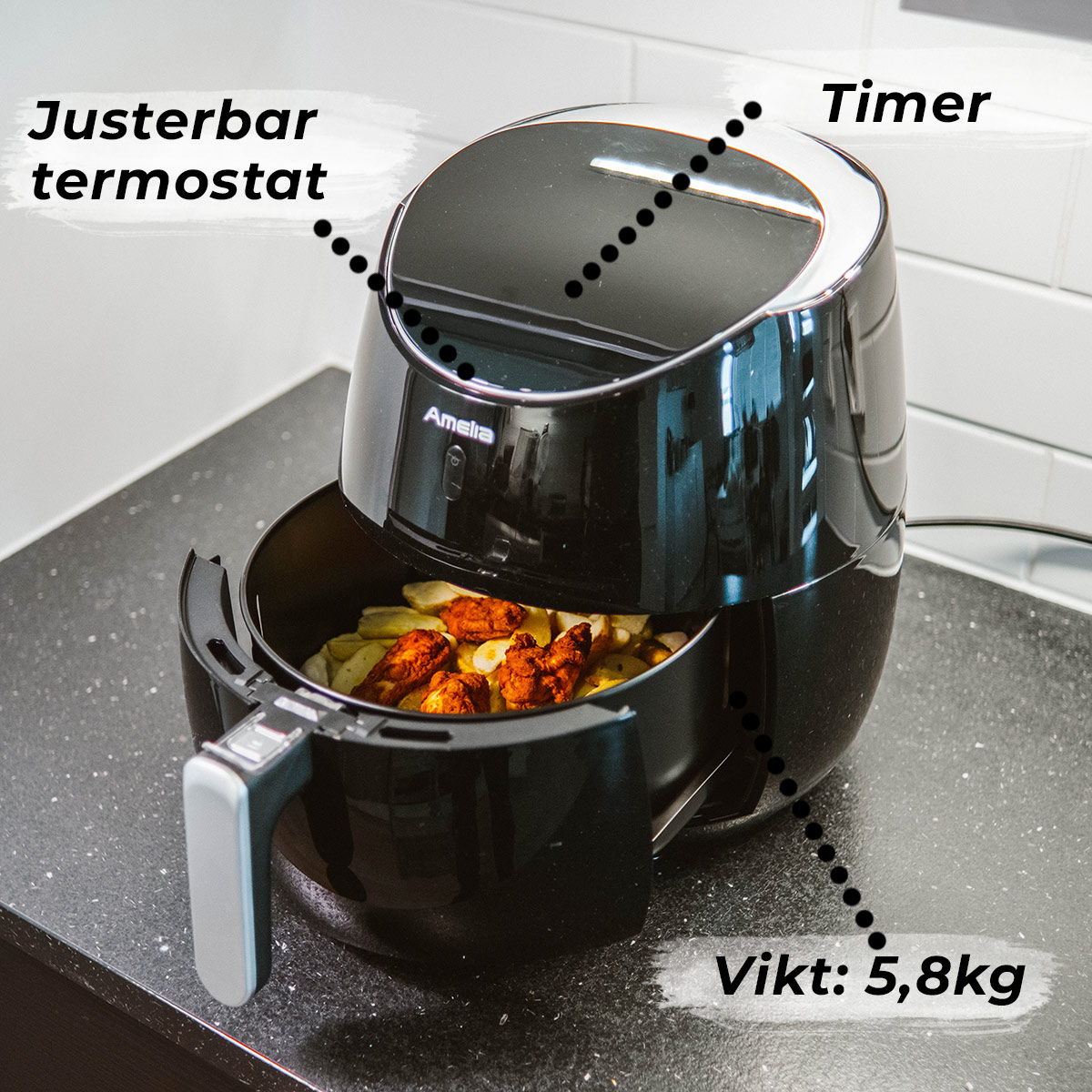 Amelia Airfryer XL2000 | REA | Fri leverans